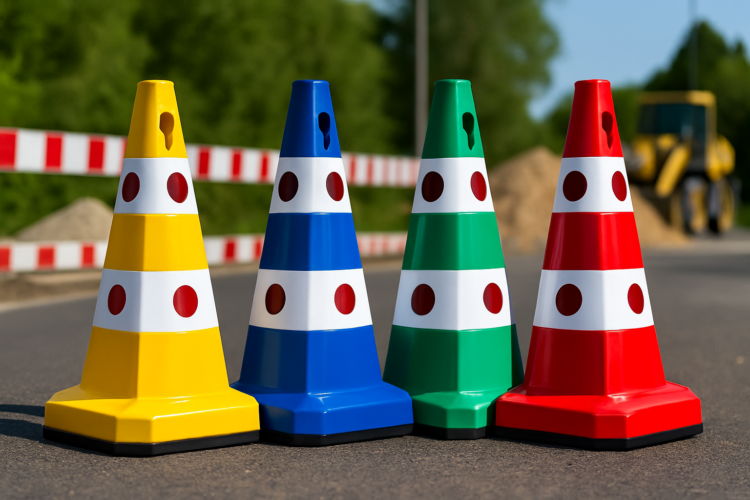 Practical Benefits of Coloured Traffic Cones for Modern Worksites