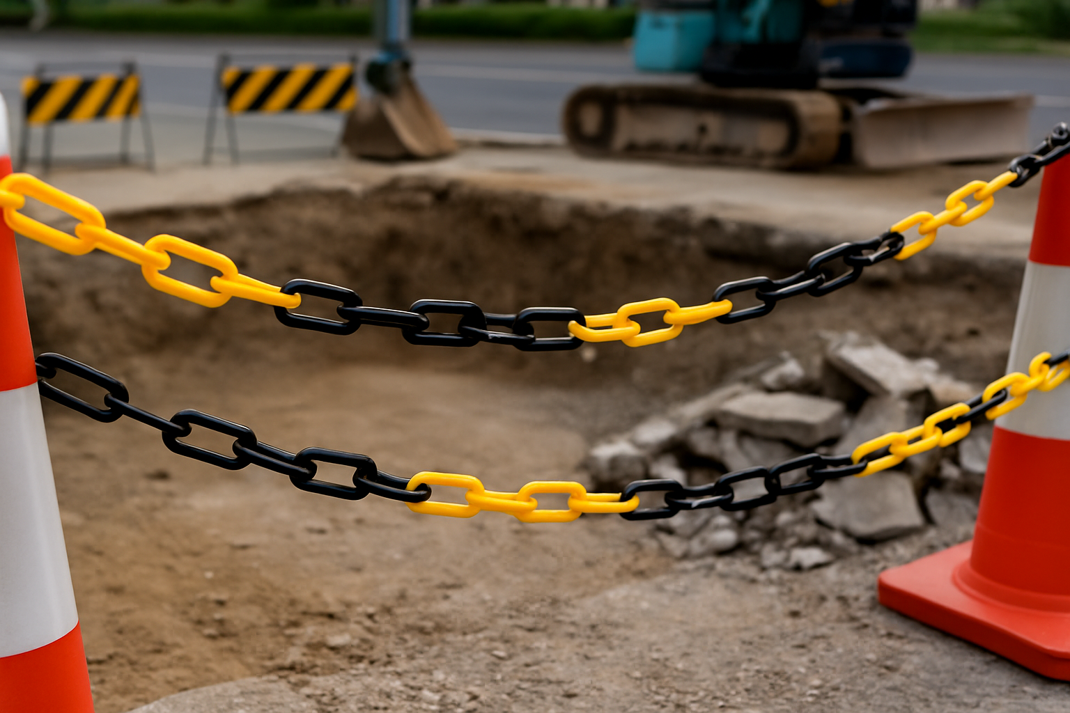 Why Plastic Safety Chains Are Ideal for Temporary Work Zones