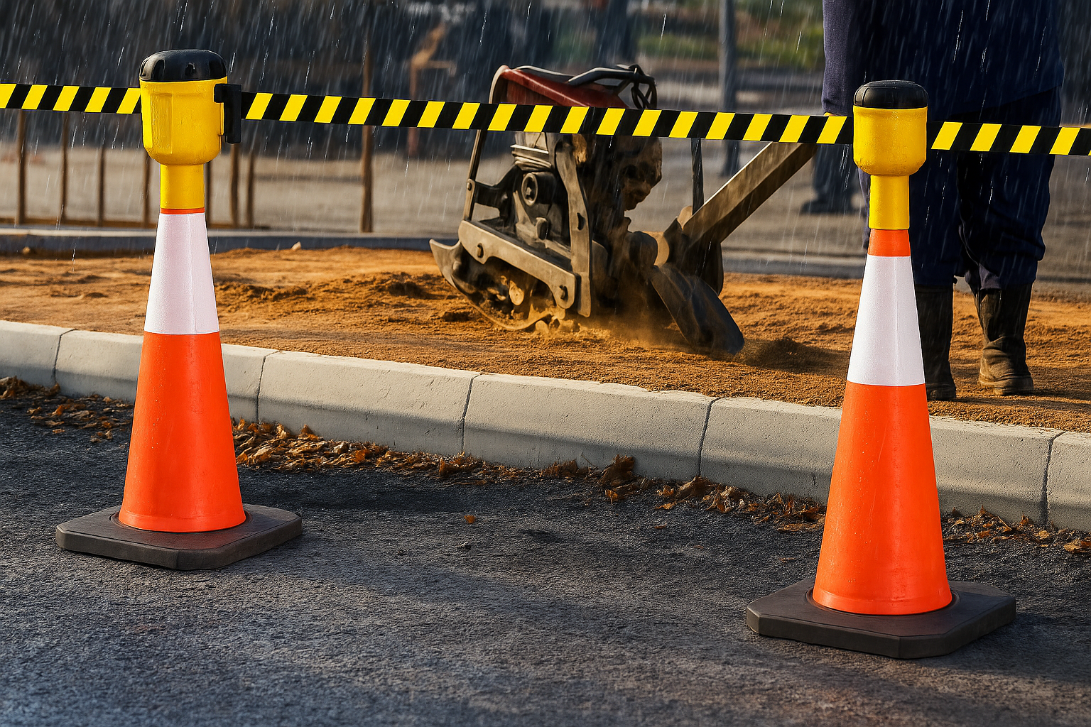 How Safety Cones with Retractable Tape Improve Workplace Safety