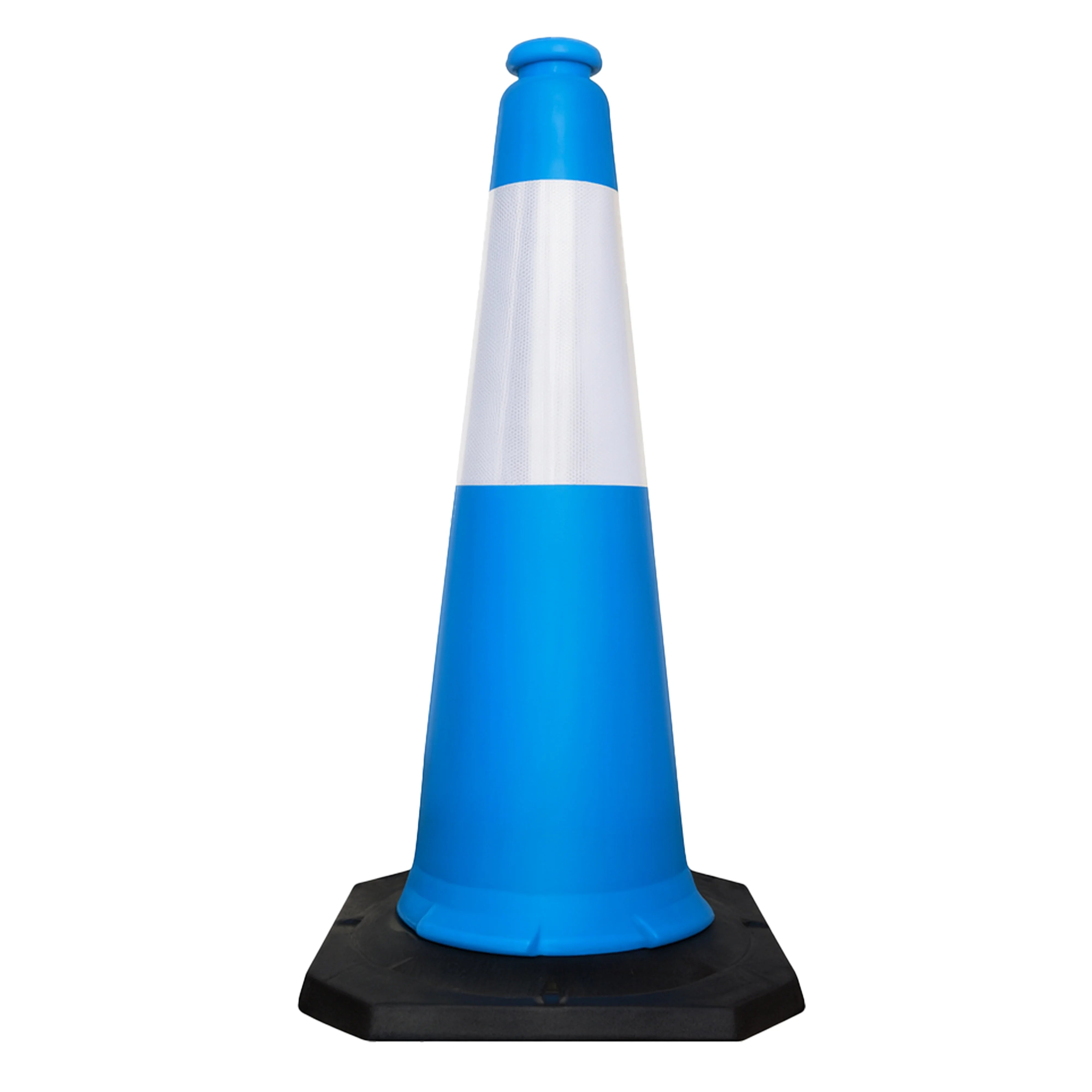 100cm Blue Traffic Safety Cone – Reflective Road Cone UK