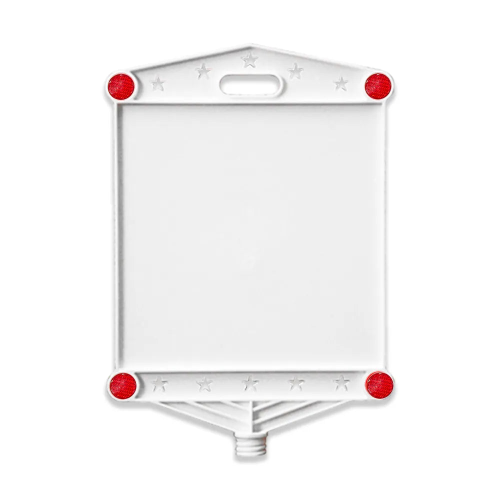 Reflective Blank Sign Plate | White Rectangular Safety Cone Board