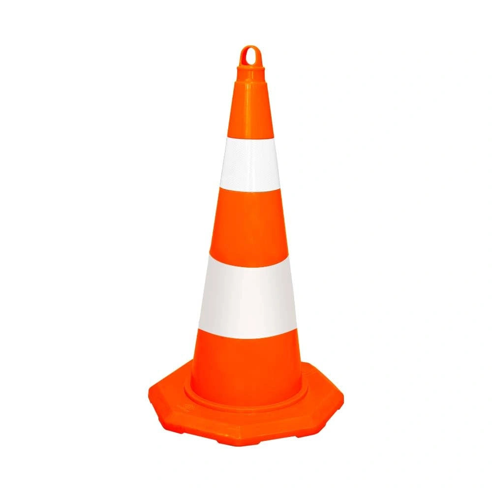 Buy 70cm Durable PVC Traffic Cone with Reflective Sleeve | Shop Now